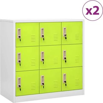 Generic Schlie&szlig;fachschrank, Umkleideschrank, Stahlschrank, Metallschrank, Lagerschrank, F&auml;cherschrank, B&uuml;roschrank, Schrank - 90x45x92,5 cm, Stahl (Hellgrau u