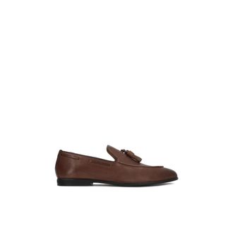 Kazar Kazar Braune Echtleder-Loafer mit Haken und nautischen B&auml;ndern - - Shoes - Herren - Braun - 45 EU