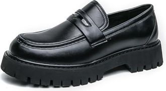 Generic Mocassins tendance pour homme - Bout rond - Semelle antidérapante - Pour le travail quotidien et les loisirs, Noir 3, 40 2/3 EU