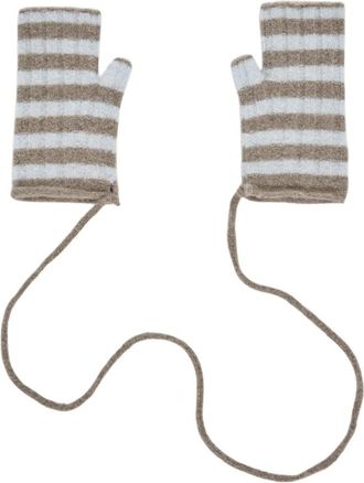 Rus Gants en tricot sans doigts - Homme - Accessoires - Beige - Taille: ONE Size