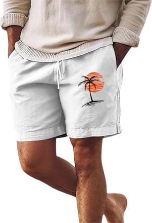Generic Short de plage pour homme - Short de plage d&eacute;t&eacute; - S&eacute;chage rapide - Short de bain pour homme, blanc, 3XL