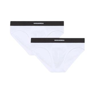 Dsquared2 Baumwoll Elastischer Bund 2er-Pack Unterw&auml;sche - - Underwear - Herren - Wei&szlig; - 3XL