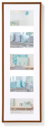 Walther Design Bilderrahmen bronze 5X 10x15 cm Galerie mit Passepartout, New Lifestyle Kunststoffrahmen KV515J