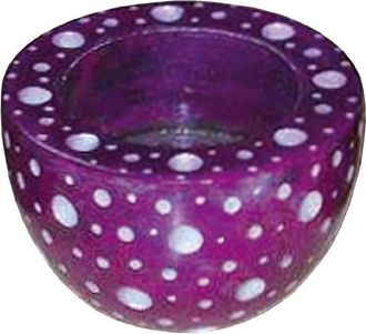 Saraswati Designs Teelicht Speckstein lila 6cm