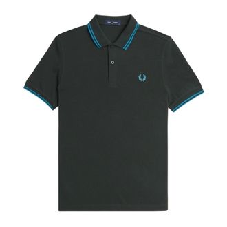 Fred Perry Homme, Tops, Vert, Taille: 2XL Polo Double Stripe M3600