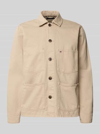 Tommy Hilfiger Regular Fit Hemdjacke aus reiner Baumwolle