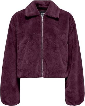 Only Onldana Life Veste en fausse fourrure Cc OTW pour femme, Mauve Wine, M