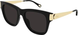 Chlo&eacute; Femme, Accessoires, Noir, Taille: 54 MM Cat Eye Lunettes de soleil