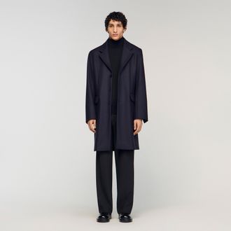 Sandro Manteau en laine et cachemire