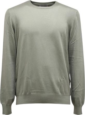 Gran Sasso Homme, Pulls, Vert, Taille: XL Pull en coton Fabriqué en Italie