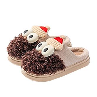 Generic Pantoufles de No&euml;l pelucheuses pour homme et femme - Chaussons dint&eacute;rieur et dext&eacute;rieur en peluche - Chauds et respirants - L&eacute;gers et d&eacute;contract&eacute;s, ka