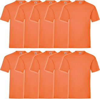 Fruit Of The Loom Original T-Shirt, Farbe:10x orange, Größe:2XL