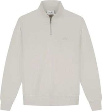 Olaf Hussein Homme, Sweatshirts et sweats &agrave; capuche, Gris, Taille: S Signature Zip Mock