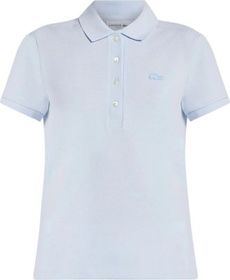 Lacoste Femme, Tops, Bleu, Taille: 38 FR Polo L.12.D Slim Fit Stretch en Mini Piqu&eacute;