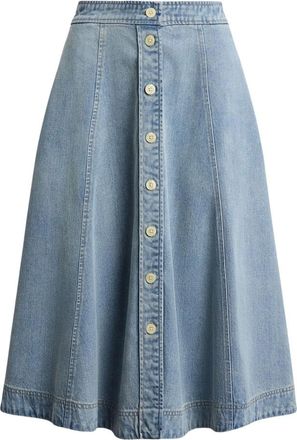 Ralph Lauren Femme, Jupes, Bleu, Taille: 36 FR Denim Skirt