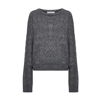 Silvian Heach Melierter Pullover mit Reliefmuster - - Knitwear - Damen - Grau - XS
