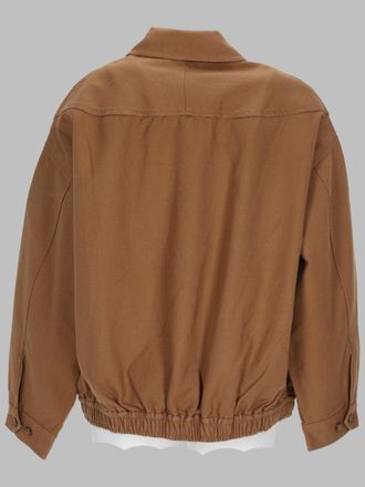 Polo Ralph Lauren Womens Logo-Embroidered Cotton Bomber Jacket Brown