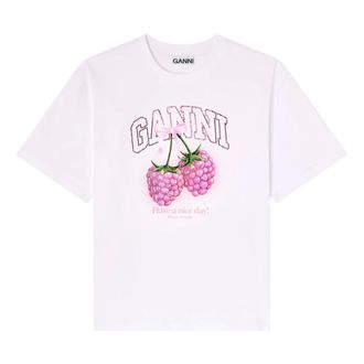 Ganni Femme, Tops, Blanc, Taille: 36 FR Ganni T-shirts et Polos Blanc