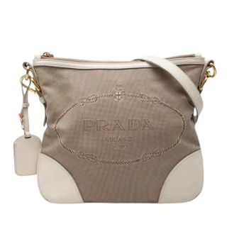Prada Sac bandouli&egrave;re Pre-owned en toile - Femme - Pre-owned - Beige - Taille: ONE Size