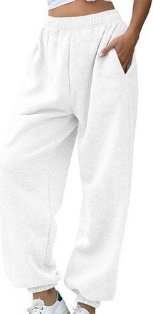 Generic Womens Sweatpants Petite Length Pockets Pants Casual Workout Athletic Joggers Drawstring Waist Sweat Pantalon Ample Femme Fluide Pantalon Jogging Femm