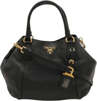 Prada Pre-owned Sac fourre-tout Vitello Daino 2Way - Femme - Pre-owned - Noir - Taille: ONE Size