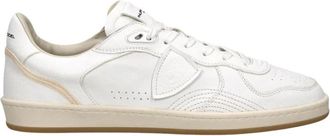 Philippe Model Homme, Chaussures, Blanc, Taille: 44 EU Baskets Camoscio e Pelle