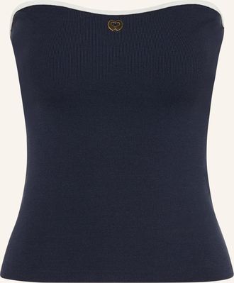 Maje Off-Shoulder-Top blau