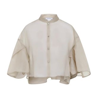 Max Mara Mxadonna Organza Cape - - Blouses & Shirts - Damen - Beige - S
