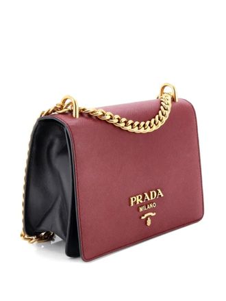 Prada Chain Flap Bag Saffiano Leather Small crossbody bag - Noir