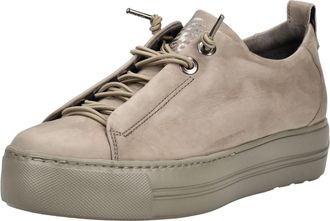 Paul Green Sportlicher Schn&uuml;rschuh Sneaker Low Damen 5017-418 Echtleder in beige