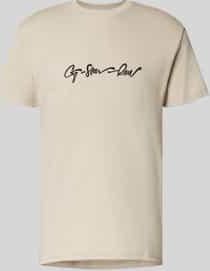 G-Star T-Shirt mit Label-Print und Rundhalsausschnitt