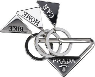 Prada Steel Logo Keyring