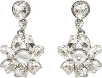 Simone Rocha Heartbloom Drop Earrings - - Accessories - Damen - Wei&szlig; - ONE SIZE