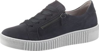 Gabor Schn&uuml;rschuh Sneaker Damen 63.334 16 Rauleder in blau