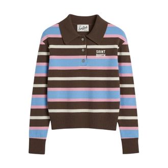 MC2 Saint Barth Pull Hadidy avec col et boutons - Femme - Tops - Multicolore - Taille: 38 FR