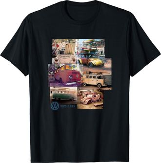 Volkswagen Camper Käfer-Collage Vatertag T-Shirt