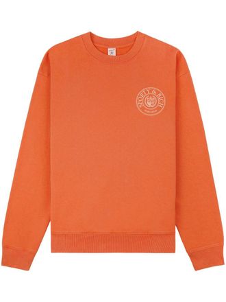 Sporty & Rich sweat Connecticut Crest à logo imprimé - Orange