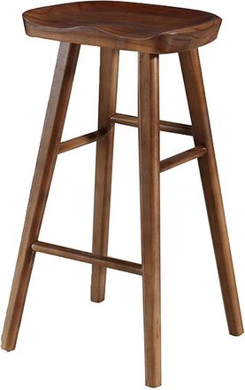 Generic Industrielle Barhocker in Tresenh&ouml;he mit Holzsitz und Fu&szlig;st&uuml;tze, 66/76 cm hoch, f&uuml;r K&uuml;chentheke, Hausbar, Esszimmer