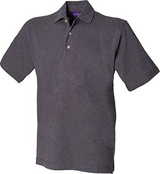 Henbury Polo &agrave; manches courtes - Homme (XL) (Gris fonc&eacute;)