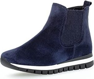 Gabor Femme Bottines, Dame Bottines Chelsea,Semelle int&eacute;rieure Amovible,Bottes de Glisse,Demi-Bottes,Plat,Bleu (Marine (Micro)),37.5 EU / 4.5 UK