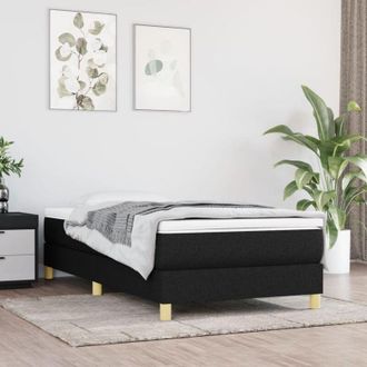vidaXL Sommier &agrave; ressorts de lit Noir 100x200 cm Tissu