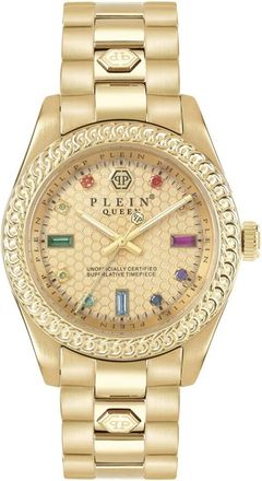 Philipp Plein Femme, Accessoires, Jaune, Taille: ONE Size Queen Crystal Watch