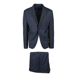 Alessandro Dell'Acqua Herren Wollmischung Kleid - - Suits - Herren - Blau - 2XL