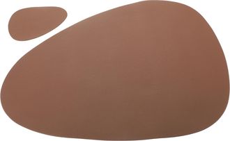 SOLUSTRE Nordic Stil PU Tischset mit Isolierendem Untersetzer Caramel Braun Rutschfestes Esszimmer Satz f&uuml;r K&uuml;chendekoration und Schutz