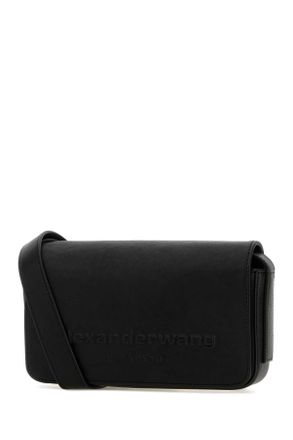 Alexander Wang Womens Black Leather Punch Crossbody Bag Borse A Tracolla