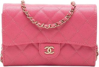 Chanel Pre-owned Sac bandouli&egrave;re Matelass&eacute; Caviar - Femme - Pre-owned - Rose - Taille: ONE Size