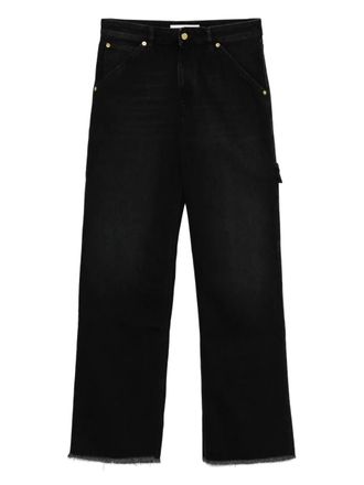 Darkpark Jeans mit ausgefransten Taschen - Schwarz