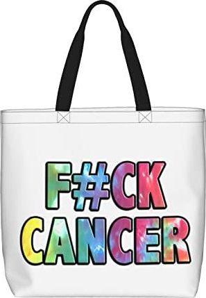 Generic Sac De Courses Sensibilisation Au Cancer Sac &Agrave; Bandouli&egrave;re En Toile R&eacute;utilisable De Grande Capacit&eacute; Sacs En Toile &Eacute;paule, Pour Voyage, Shopping, Burea