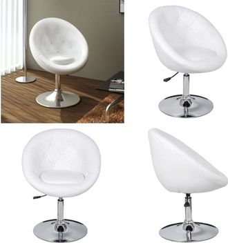 vidaXL Vidaxl - Cocktailsessel Weiß Kunstleder - Chesterfield Sessel - Cocktailstuhl - Barhocker - Lounge Sessel - Weißer Sessel - Home & Living