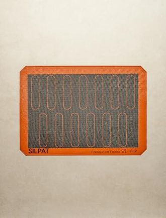 Silpat Backtuch für Bäckerei, 42 x 29,5 cm, antihaftbeschichtet und wiederverwendbar, gleichmäßiges Kochen ohne Einfetten, ideal für hausgemachtes Backen, ro
